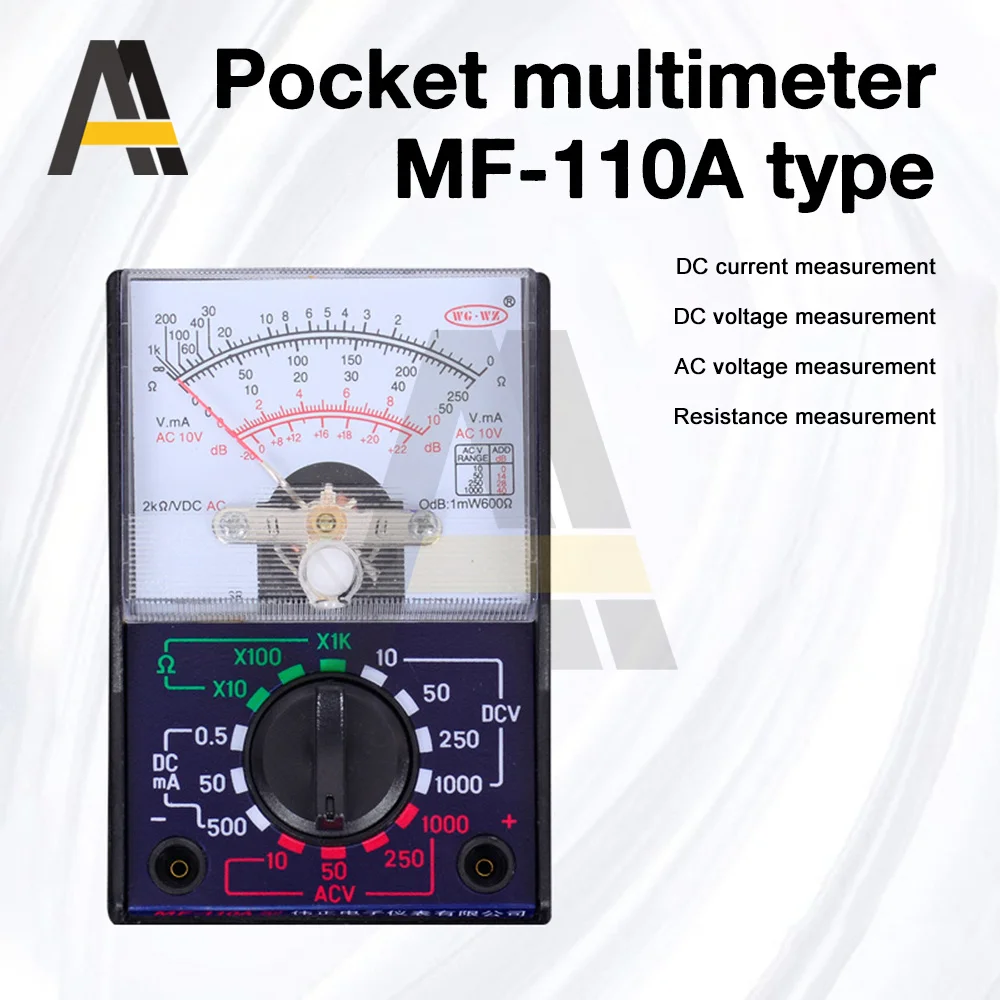 Mini Dc/ac 0-1000v Analog Multimeter Tool Voltmeter 250ma Ammeter Rx1k ...