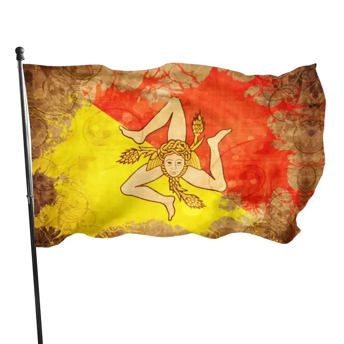 90x150cm Italy of The Sicily Flag Formal Halloween Kawaii Interested ...