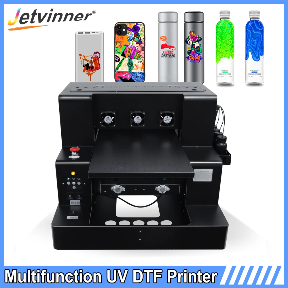 Impresora UV DTF de tamaño A3, máquina de impresión multifunción con mesa de succión de aire ...