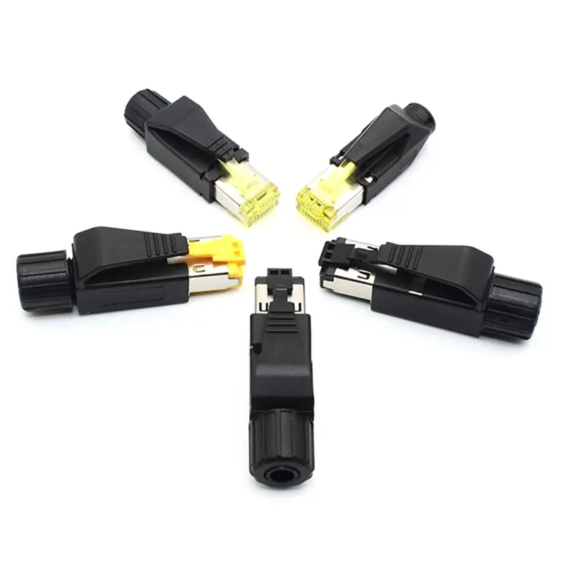 RJ45-4Pin-8Pin-Industrial-Ethernet-Crystal-Head-22AWG-26AWG-Profinet ...