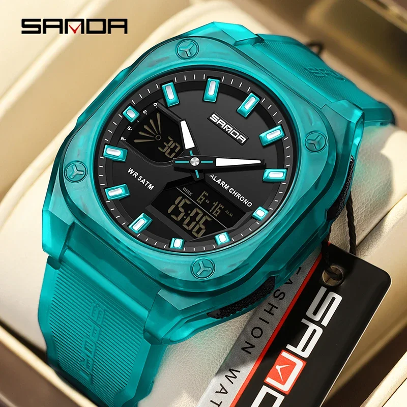SANDA New Luxury Men's Quartz Watch Military Sport Chronograph ...