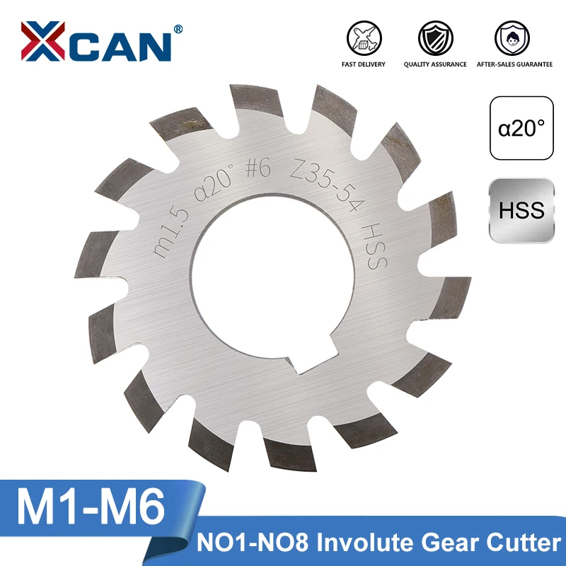 XCAN-Milling-Cutter-M1-M2-M3-M4-M5-M6-HSS-Involute-Gear-Cutter-Modulus ...