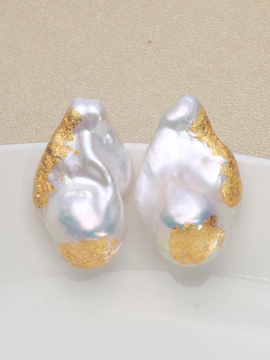 Earrings Pearl Natural Freshwater Baroque | Freshwater Pearl Earrings ...