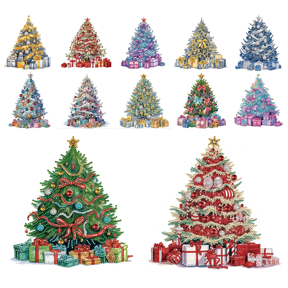 5D-Colourful-Xmas-Tree-Diy-Diamond-Painting-Diamond-Art-Special-Shaped ...