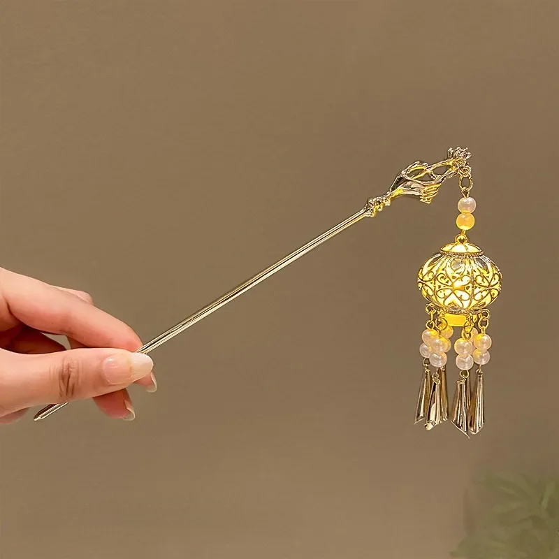 Luminous-Lantern-Hair-Stick-Vintage-Chinese-Style-Lantern-Imitation ...