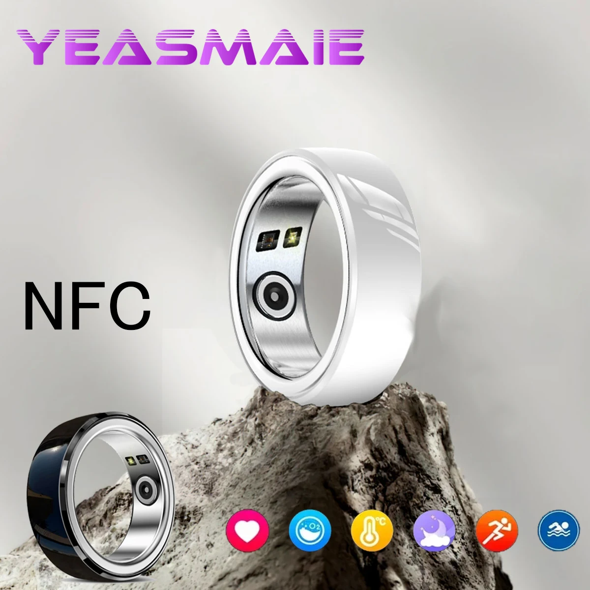 New-Healthy-NFC-Smart-Ring-Heart-Rate-Blood-Oxygen-Fitness-Tracker ...