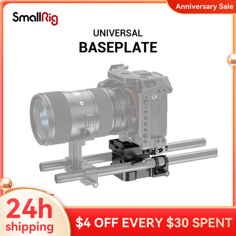 SmallRig 15mm LWS Baseplate(Adjustable Height), Base Plate with 15mm ...
