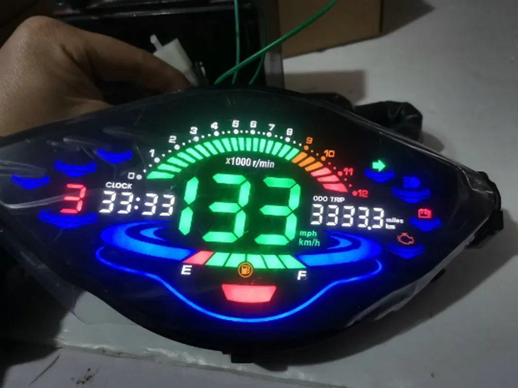Colored-Digital-LCD-DISPLAY-Motorcycle-ASIAN-TIGER-Modified-Speedometer ...