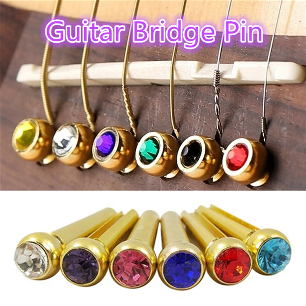 6pcs-With-Box-Guitar-Strings-Nail-Acoustic-Guitar-Bridge-Pins-Brass ...