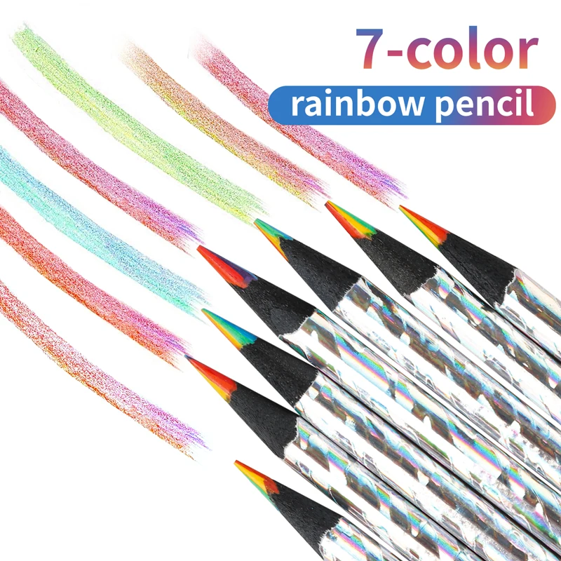 5pcs-7-Colors-Concentric-Gradient-Rainbow-Pencil-Pastel-Crayons-Colored ...