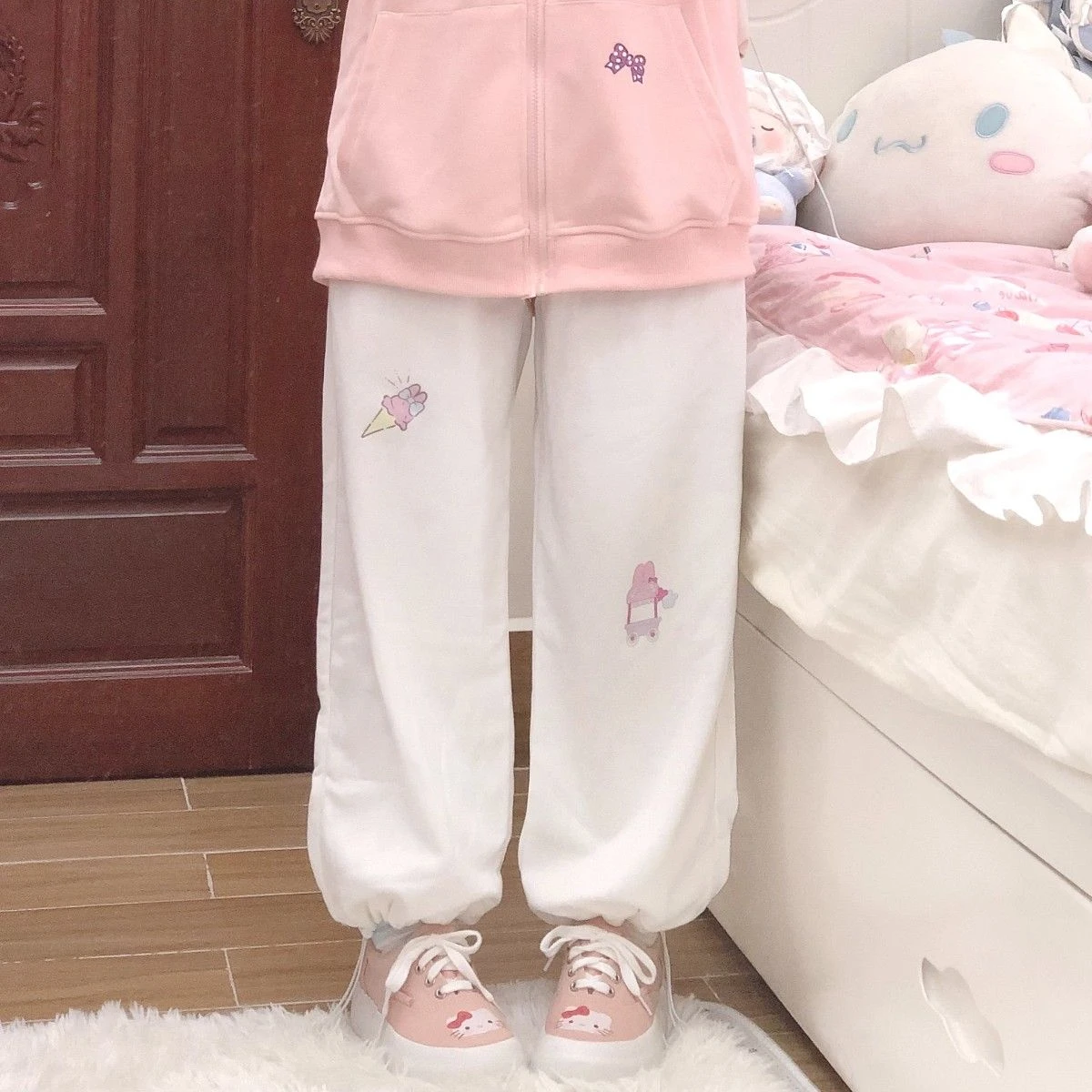 Anime Pants Women Kawaii Japanese 2021 Fashion Cute Print Trousers Ins ...