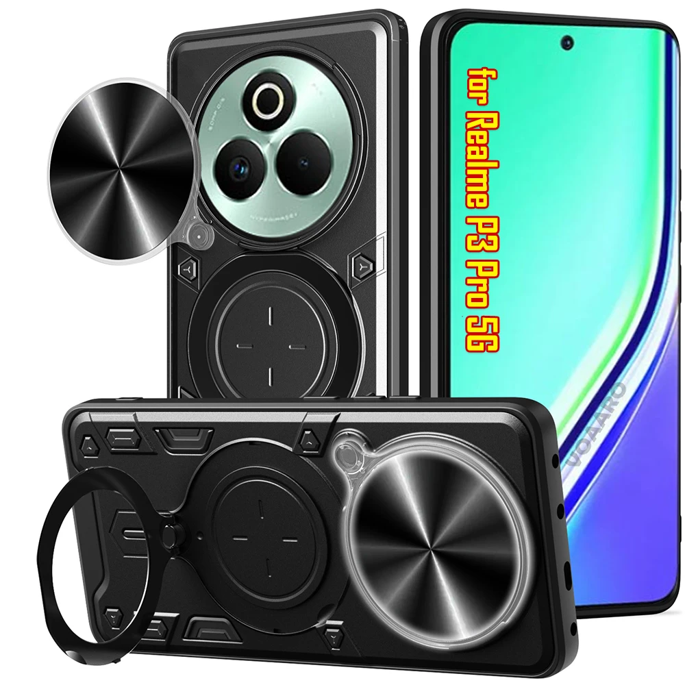 Slide Lens Push Window Armor Funda for Realme P3 Pro 5G Global Case for ...