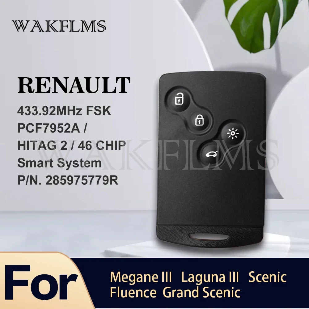 For-Renault-Megane-III-Fluence-Laguna-III-Scenic-2009-2015-Smart-Card ...