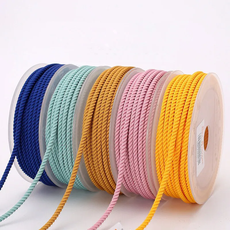 1roll-Round-Waxed-Nylon-Cord-2mm-3mm-Waxed-Thread-Cord-String-Strap ...