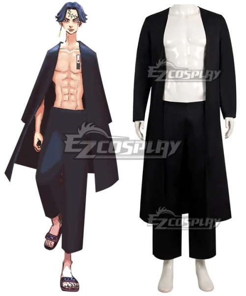 Tokyo-Revengers-Kakucho-Hitto-Tenjiku-Black-Trench-Coat-Pants-Uniform ...