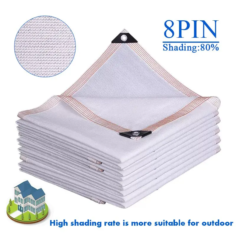 White Sunshade Net Garden Sun Shelter UV Protection Privacy Fence ...