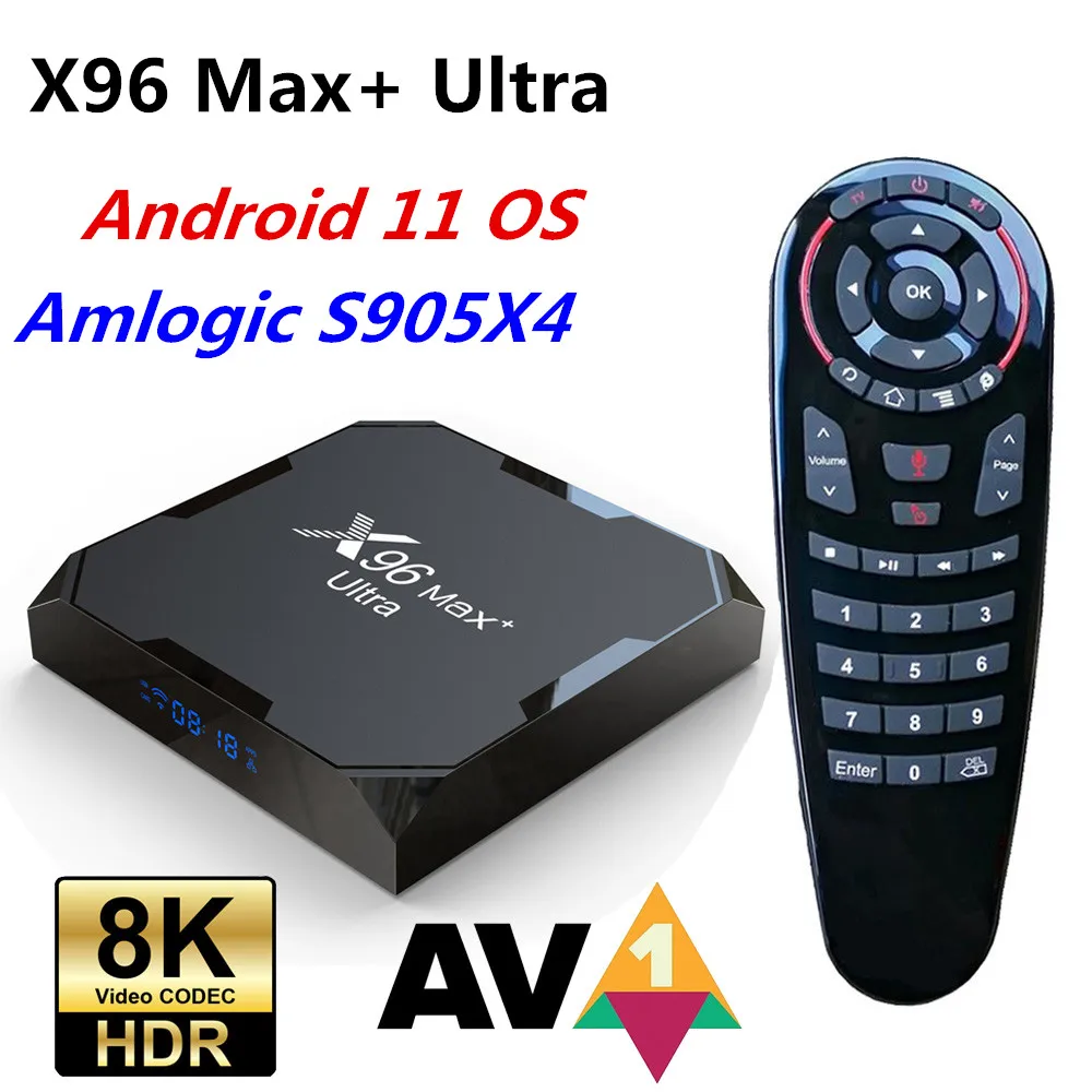 Original Android 11 TV BOX 4GB 64GB 32GB Amlogic S905X4 X96 Max Plus Ultra 2.4G&5G Dual Wifi H ...