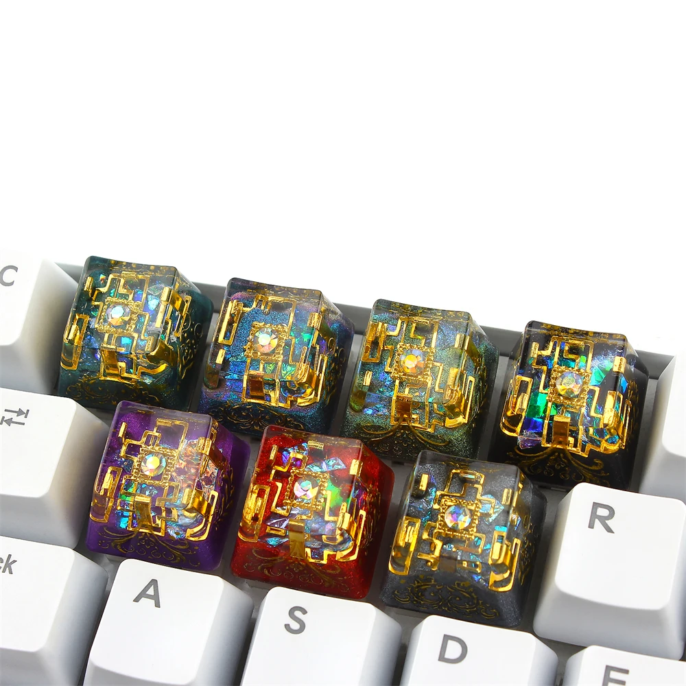 Dropshipping Clear Resin Keycaps Artisan ESC Enter Keycap OEM R4 for ...