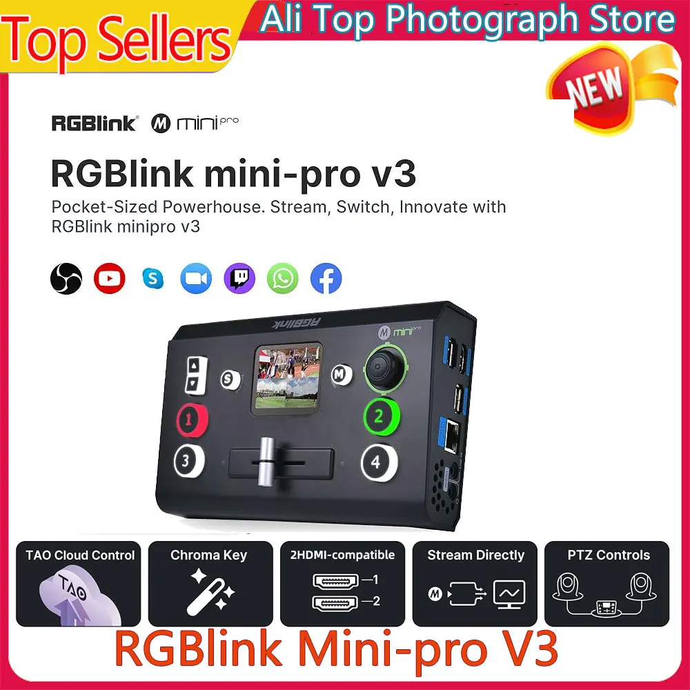 RGBlink-Mini-Pro-V3-Video-Switcher-Vers-o-de-atualiza-o-Live-Streaming ...