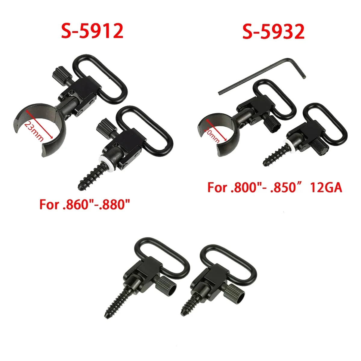 Tactical Quick Detachable Sling Swivels Adapter Mossberg 500 Remington ...