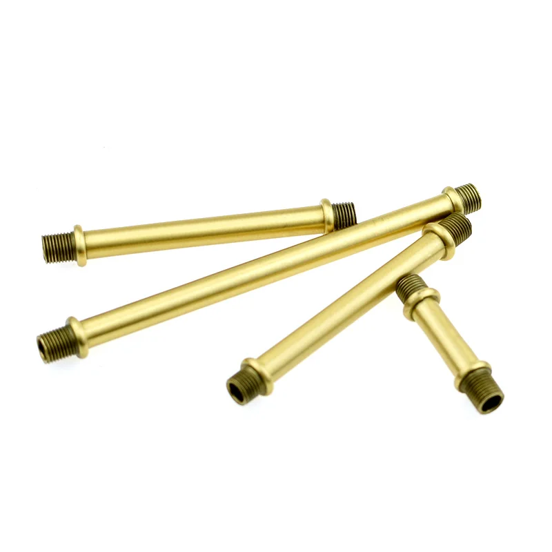 2Pcs Brass M10 Tooth Tube Double Head Male Thread Outer M10 Hollow Pipe ...