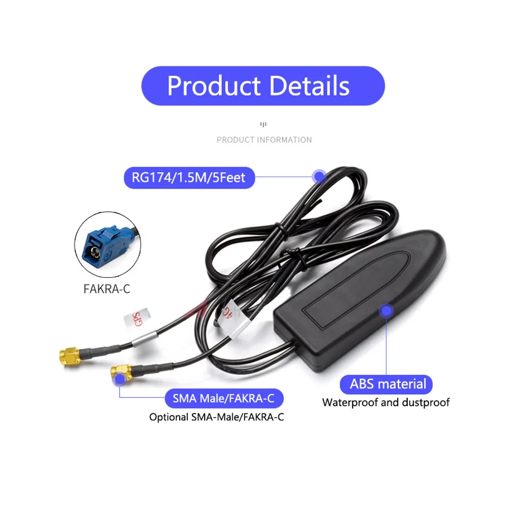 4G GSM LTE BD GPS-антенна 2-в-1 SMA Мужской фоторазъем 28dbi для ...