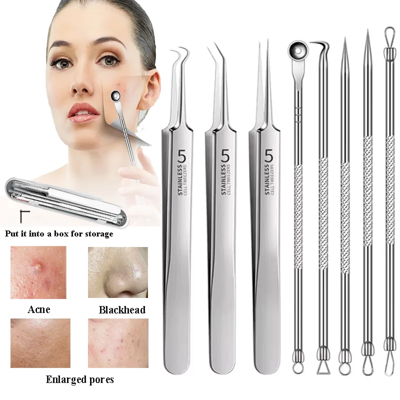 3-8pcs-Stainless-Steel-Acne-Needles-Blackhead-Remover-Tools-Pore ...