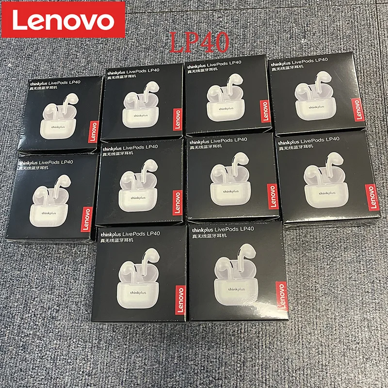 Lenovo-LP40-auriculares-inal-mbricos-originales-aud-fonos-TWS-con-Bluetooth-Control-t-ctil ...