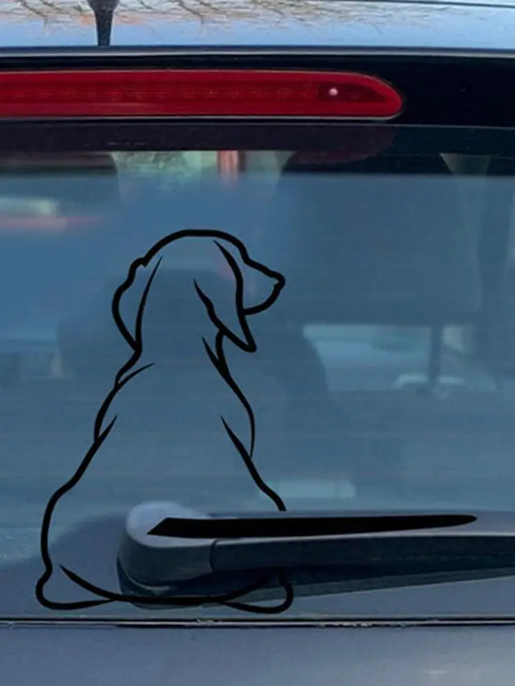 Funny Dog Moving Tail Car Sticker - GiftBuzzDaily