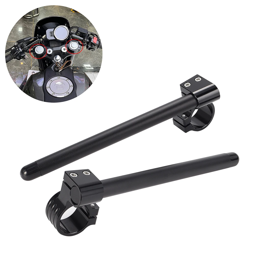 2PCS-Motorcycle-Raised-Handlebar-41mm-Racing-Adjustable-Handlebar-Clip ...
