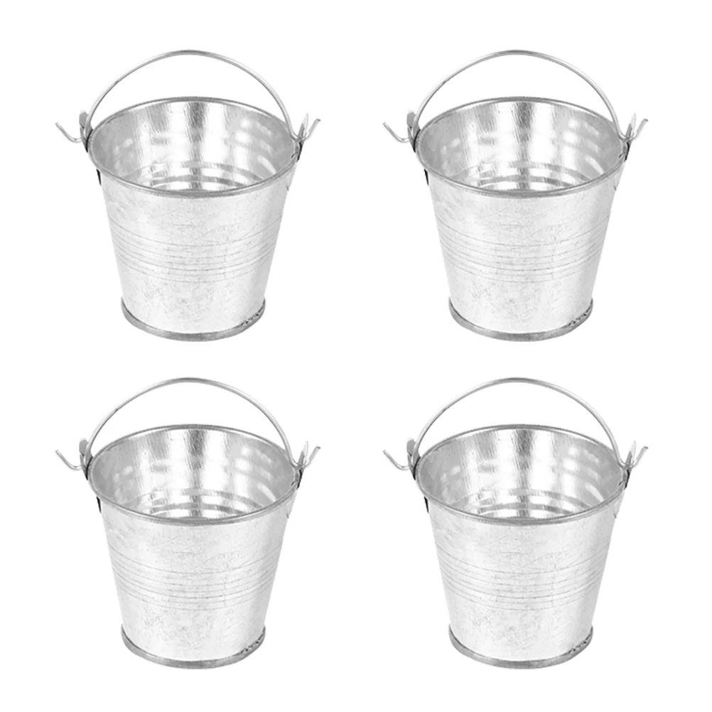 Mini Buckets Metal Flower Bucket Pot Small Pails Iron Planter Party Tin ...