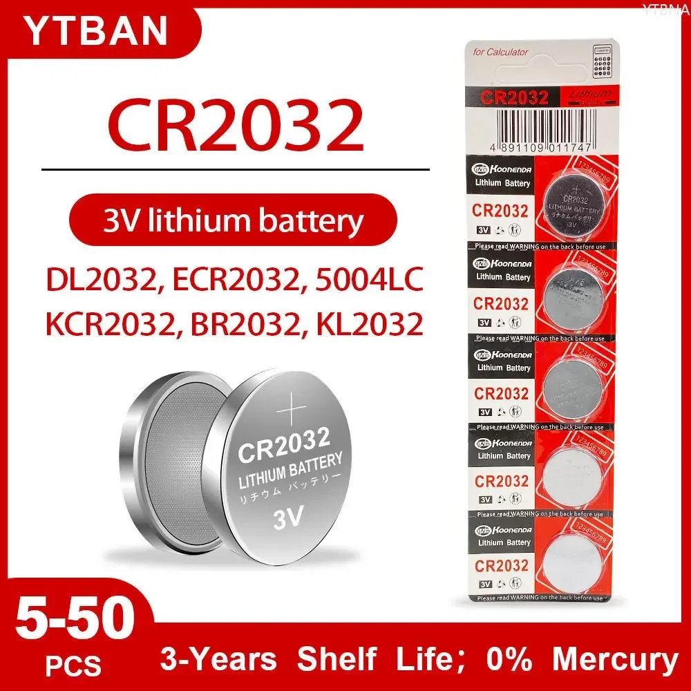 5-50PCS-Original-3V-CR2032-Button-Battery-Lithium-Battery-for-Watch-To ...