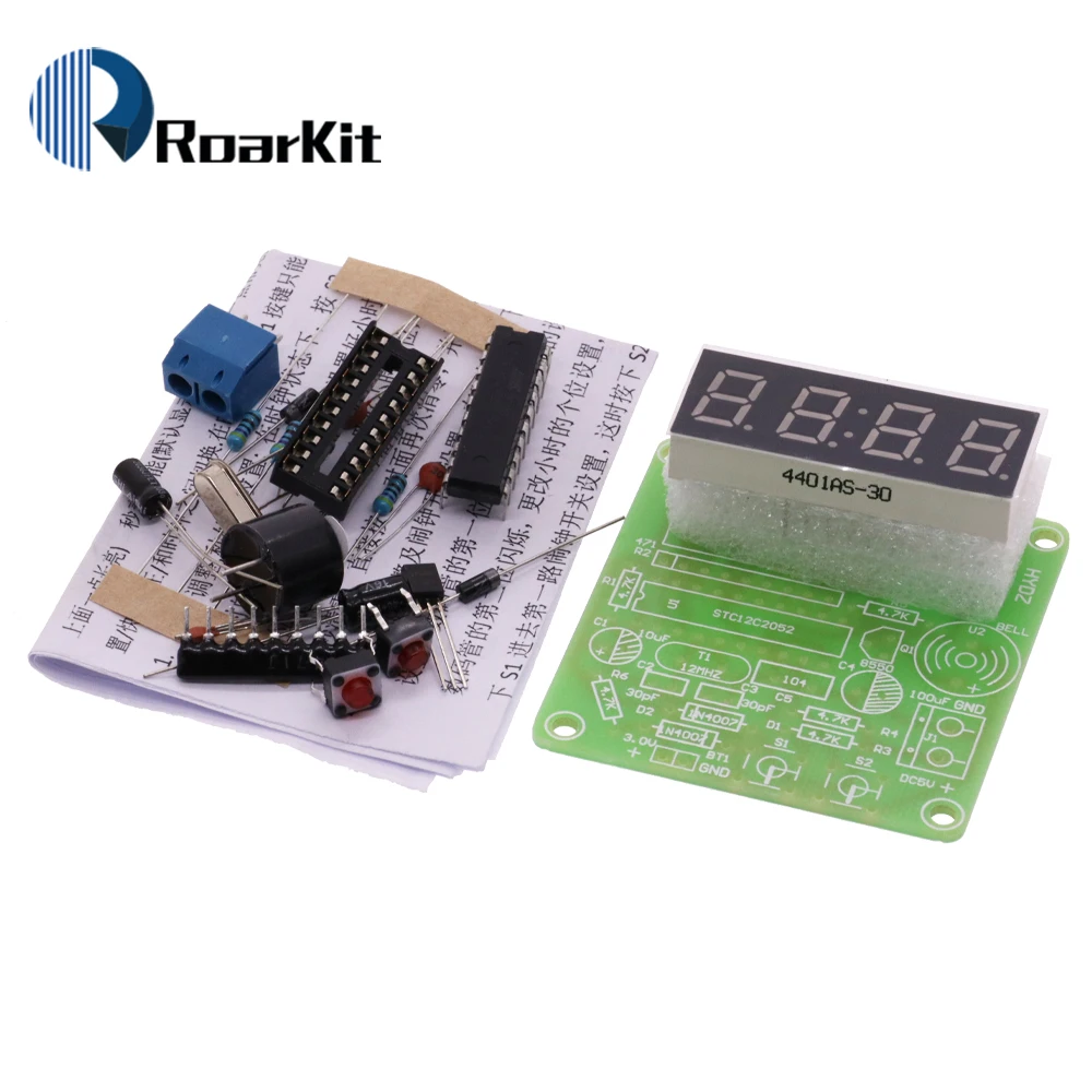 AT89C2051-C51-Digital-LED-Display-4-Bits-Electronic-Clock-Production ...