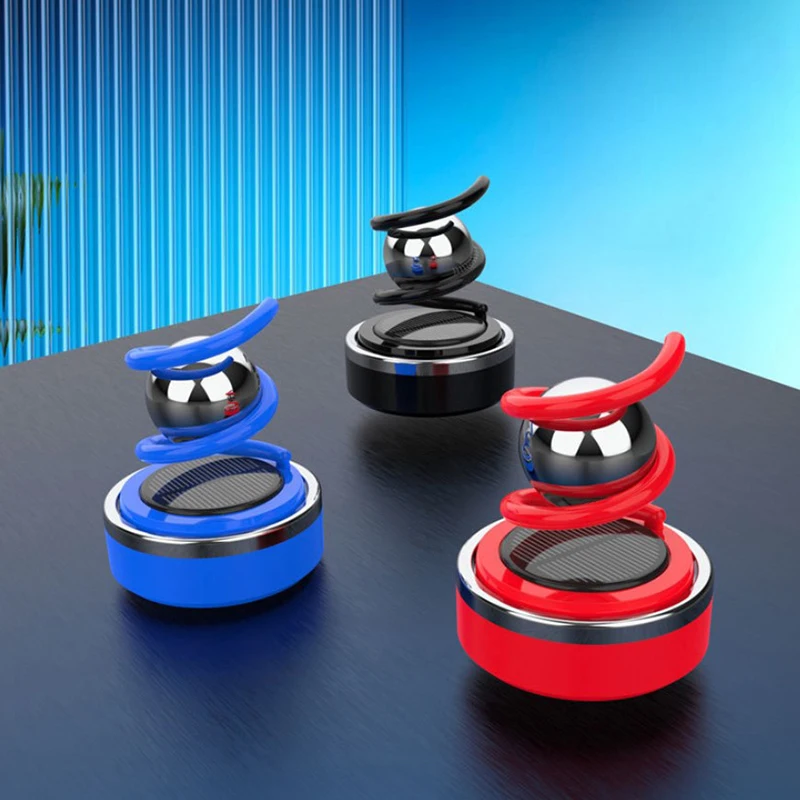 New-Car-Freshener-Solar-Rotating-Double-Ring-Suspension-Car-Aroma ...