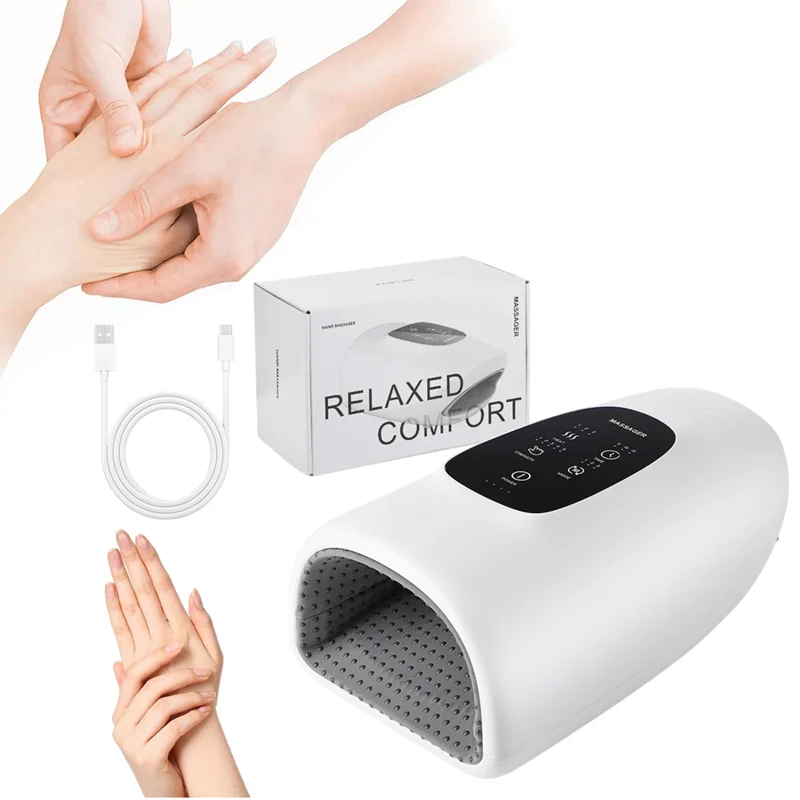 Wireless Electric Hand Massager 3 Modes Air Compression Hot Vibration ...
