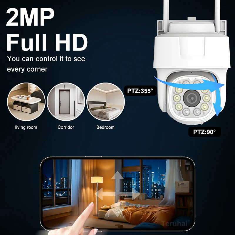 1080P HD Outdoor Wireless IP Security Camera with Night Vision ...