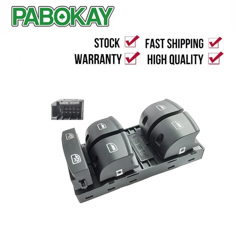 New-Black-Electric-Power-Window-Master-Control-Door-Switch-For-Audi-A6 ...