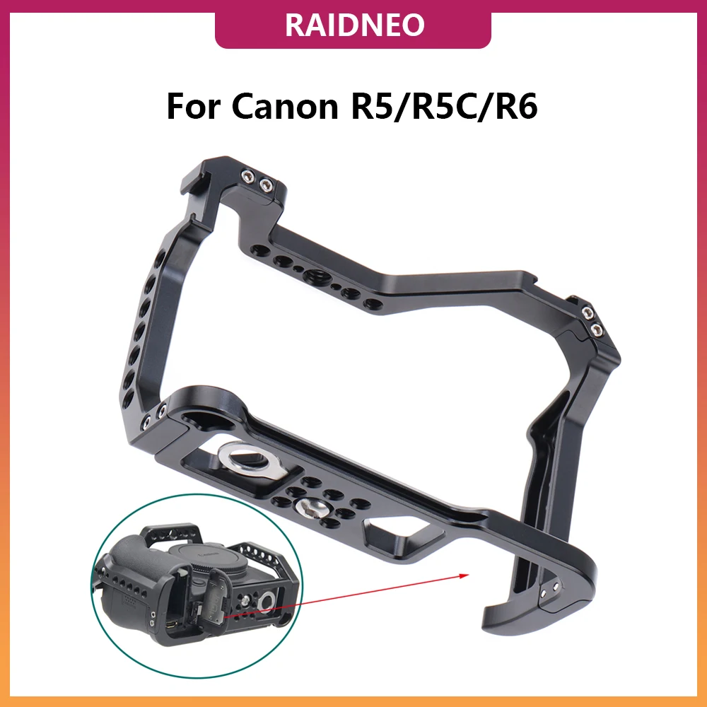 Aluminum-Alloy-Camera-Cage-for-Canon-EOS-R6-R5-R5C-Protective-Frame-Rig ...
