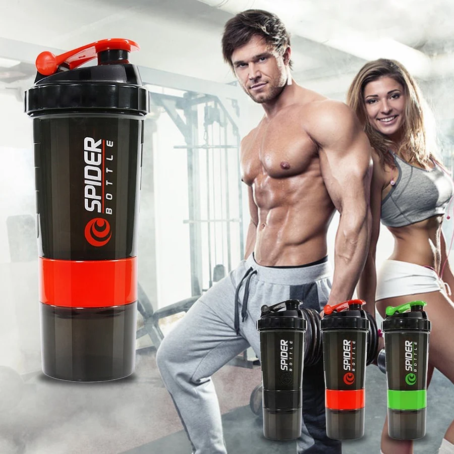 500ml-3-Layers-Protein-Shaker-Sports-Vibrator-Water-Bottle-Creative ...