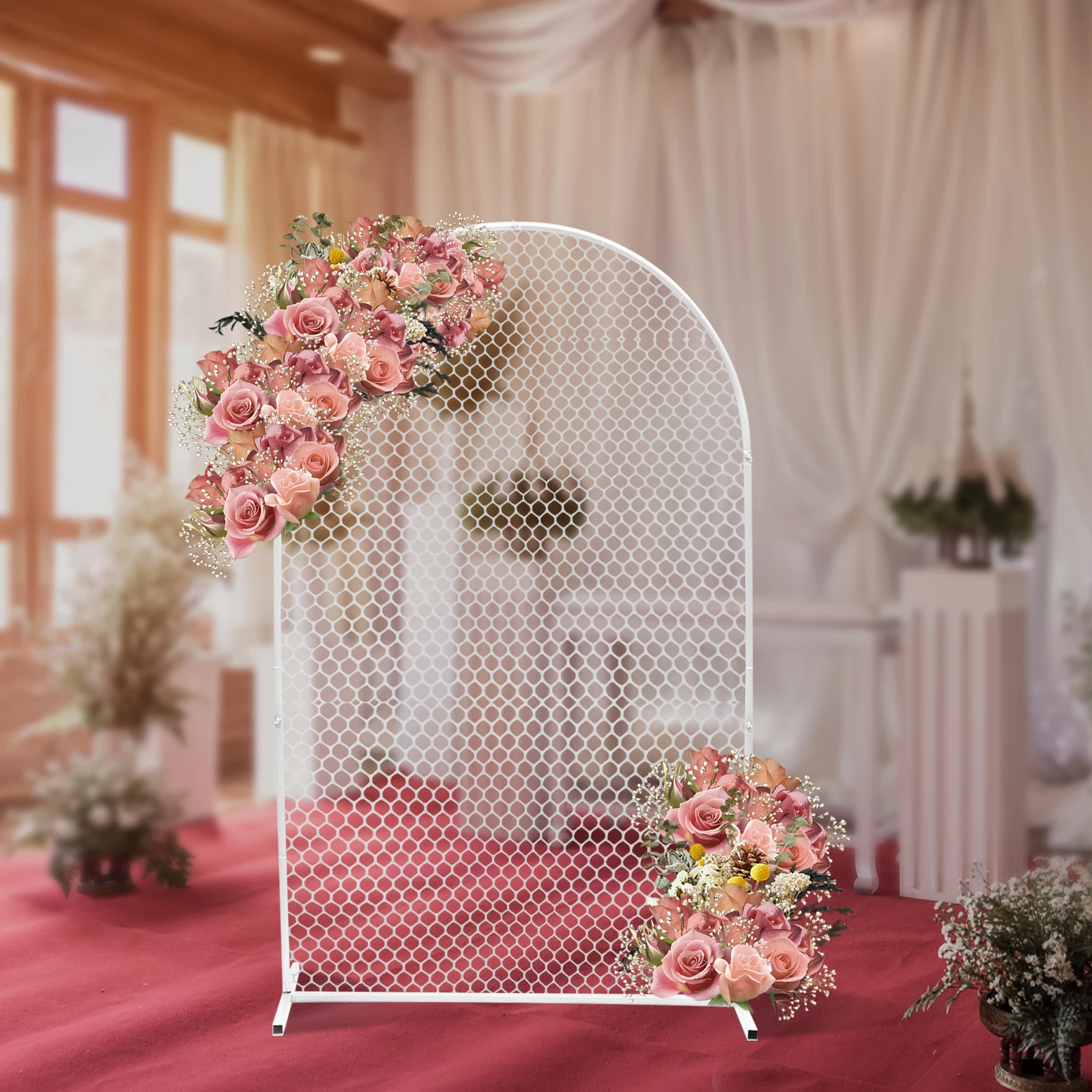 Iron-Mesh-Wall-Stand-Arch-Backdrop-Wedding-Event-Party-Props-DIY ...