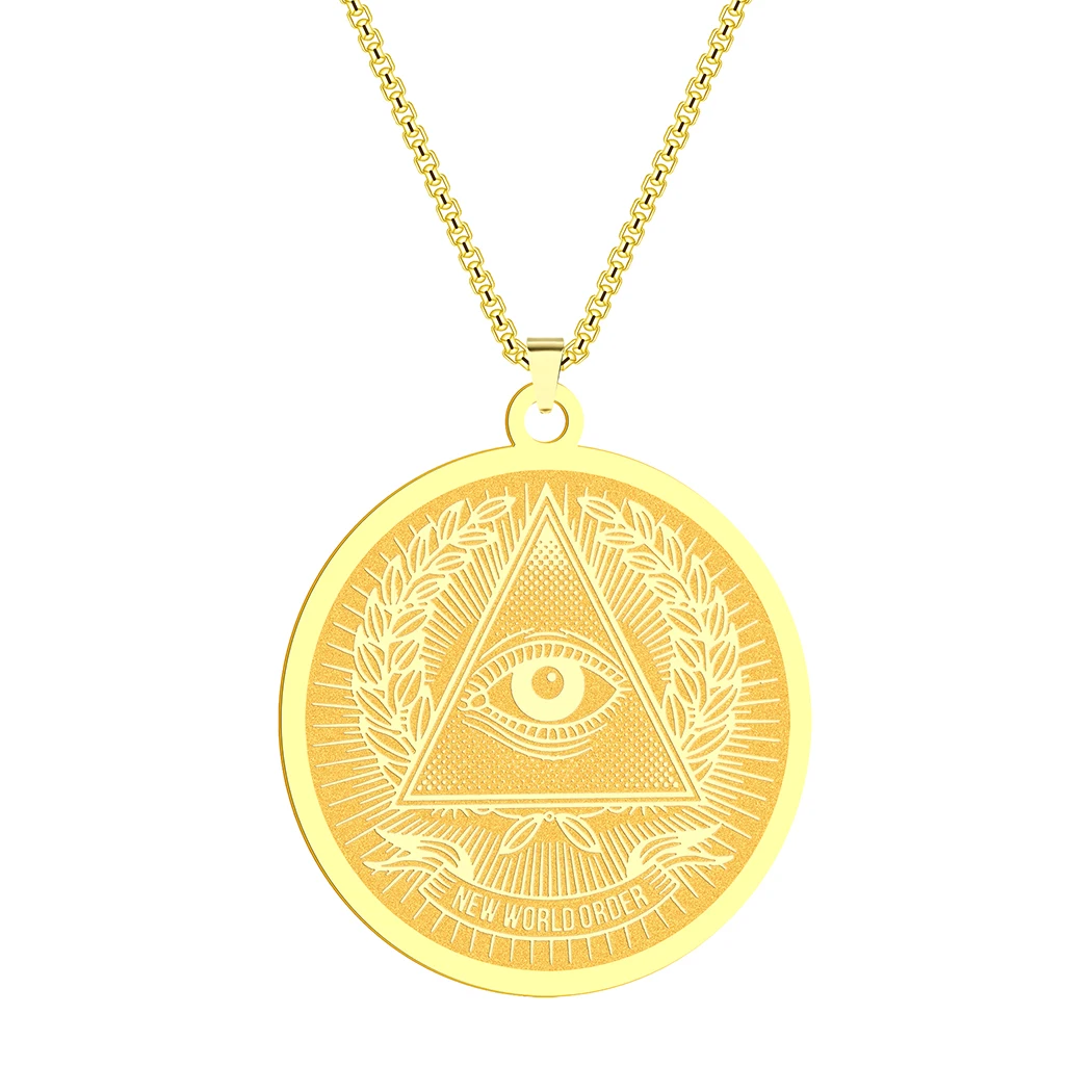 For-Man-All-Seeing-Eye-Of-Providence-Pendant-Illuminati-Coin-Occult ...