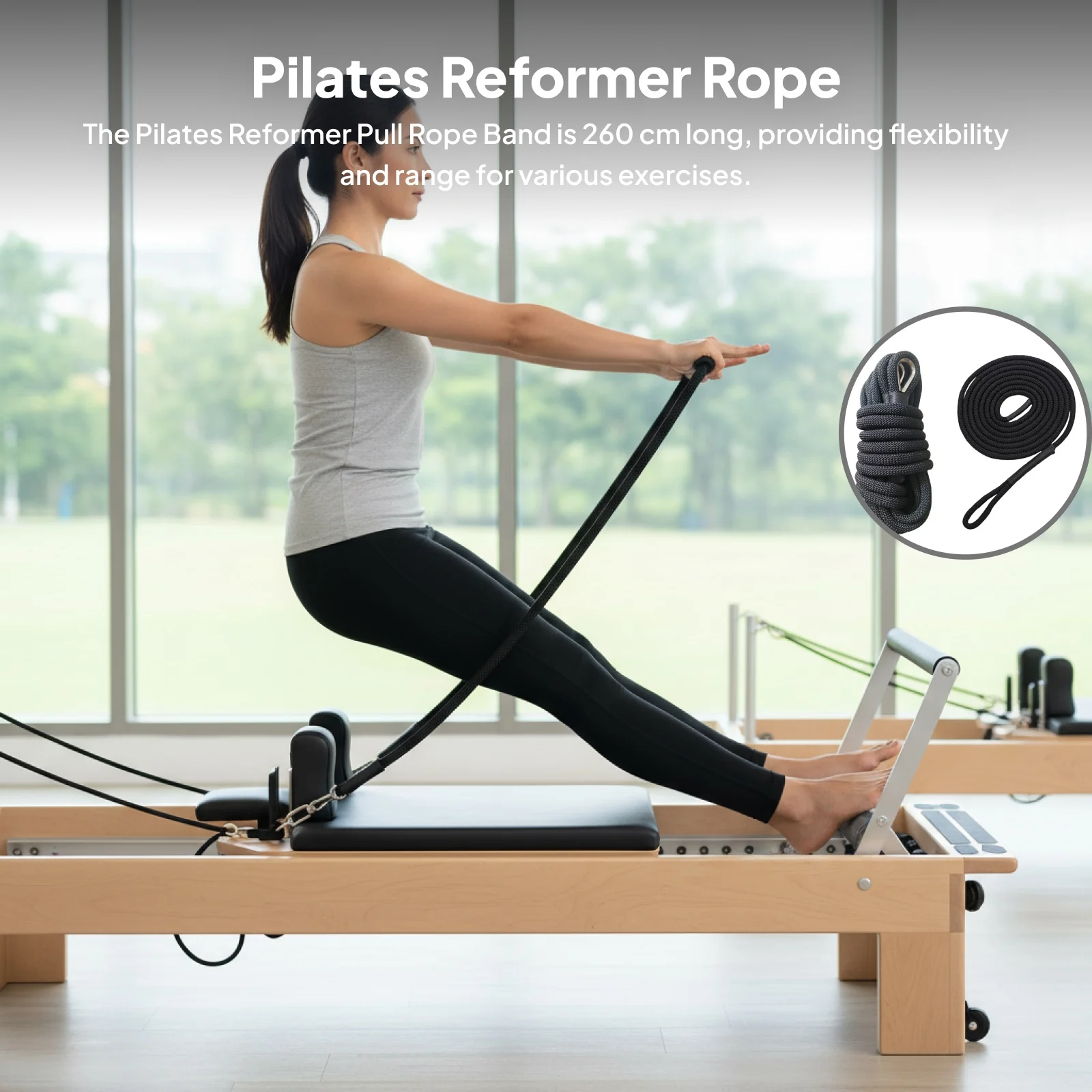 Pilates Reformer Pull Rope Professional Band Component Strap Sitting ...