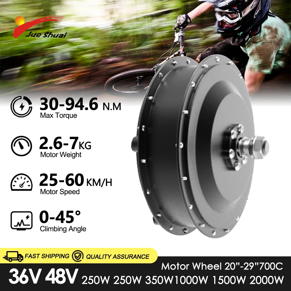 36V-48V-250W-2000W-Brushless-Gear-and-Gearless-Bicicleta-Motor-with ...