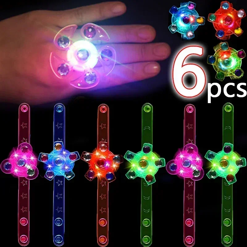 Luminous-Rotating-Wrist-Bands-Games-Kids-Creative-LED-Flashing-Gyro ...