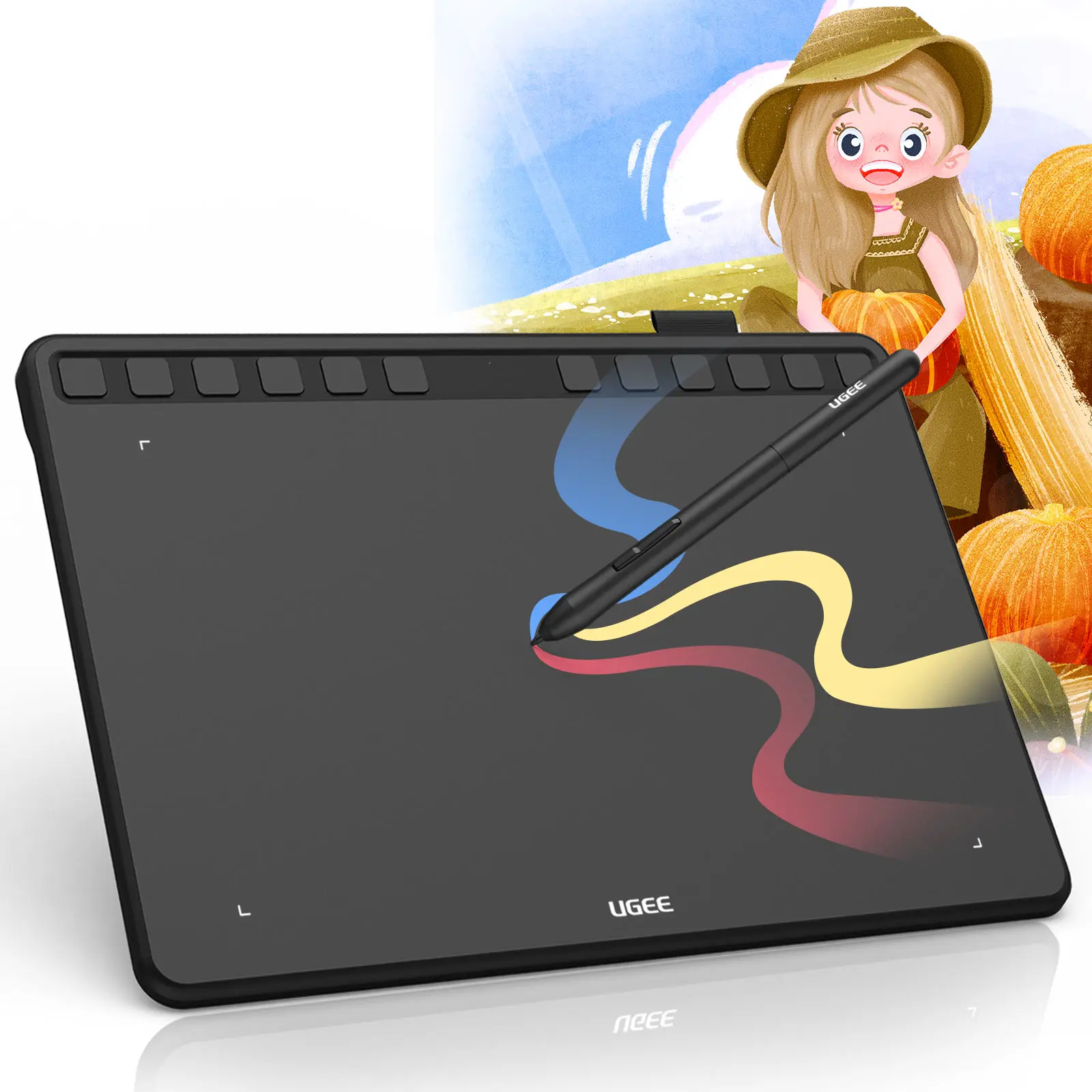 UGEE-S1060W-2-4G-Wireless-Graphics-Tablet-10-inch-Drawing-Pen-Tablet-12 ...