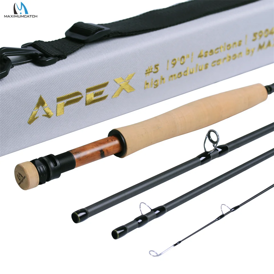 Maximumcatch-APEX-9FT-5WT-4Section-Fly-Fishing-Rod-IM12-40T-High ...
