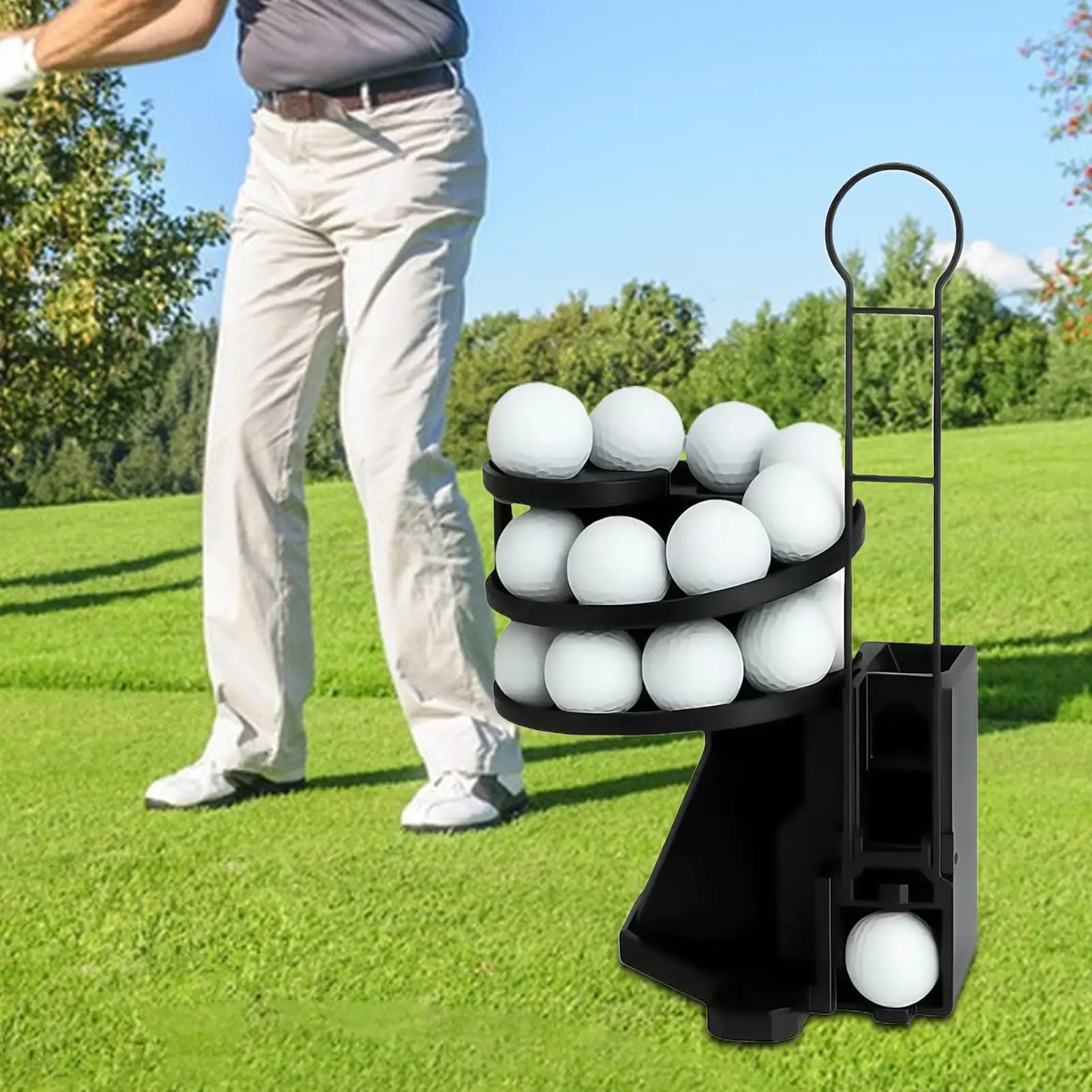 Golf Ball Dispenser Automatic Golf Ball Tee Up Machine Golf Swing ...