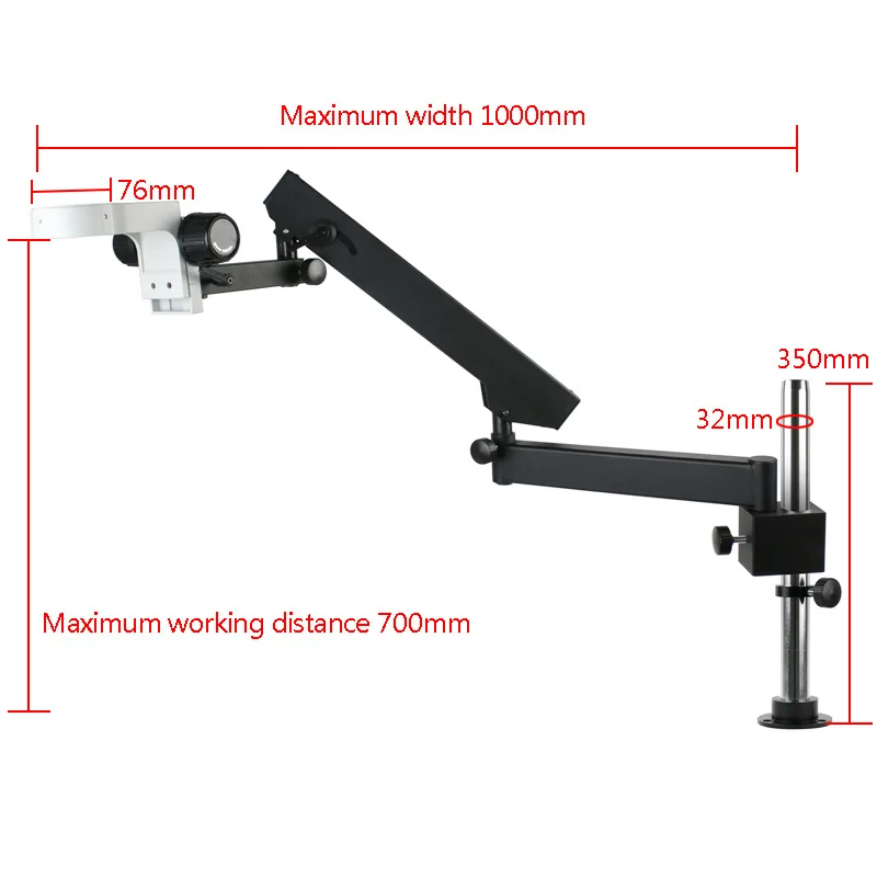 76mm-50mm-Adjustable-Microscope-Focusing-Articulated-Arm-Stand-Zoom ...