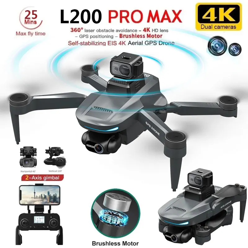 L200-PRO-MAX-Drone-4K-2-Axis-PTZ-HD-Dual-Camera-360-Laser-Obstacle ...