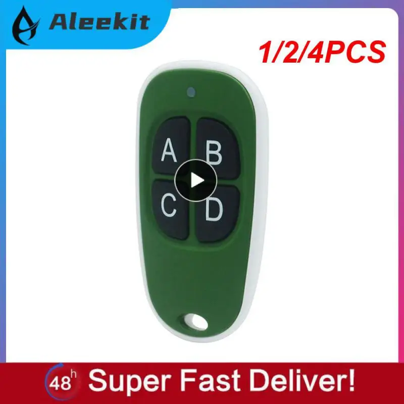 1-2-4PCS-433MHz-Garage-Door-Remote-Control-4-Keys-Copy-Universal-Remote ...